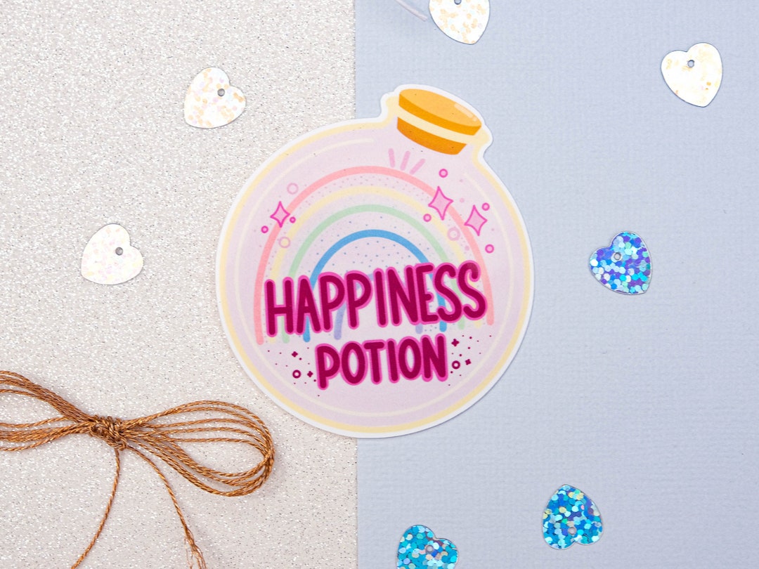 Happiness Potion Sticker Good Vibes Energy Sticker Bullet Journal ...