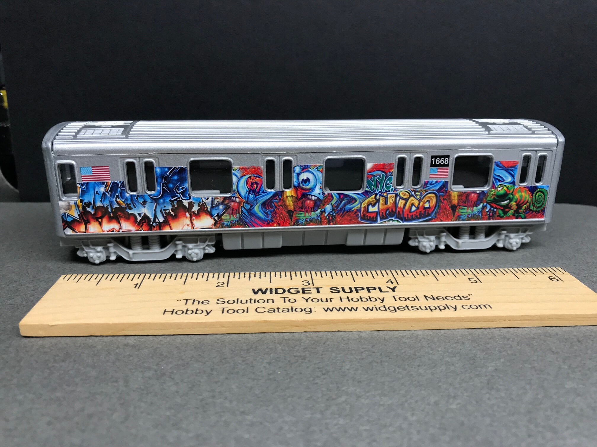 Graffiti Riddled Subway Train Car - CHICO NYC Tags, Under 7" Long ...