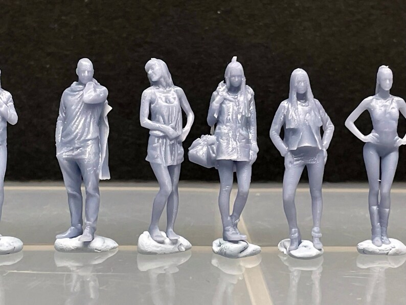 1:64 Miniature Human Figures Resin / Unpainted Great for - Etsy