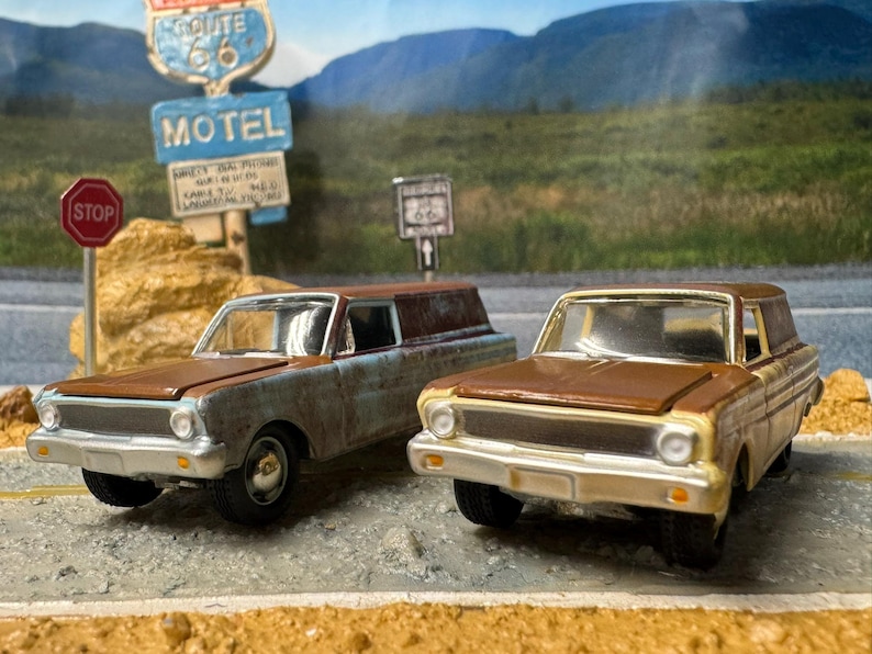 1-64 Scale / S-scale 1964 Ford Falcon Delivery in 2 Colors- Great for ...