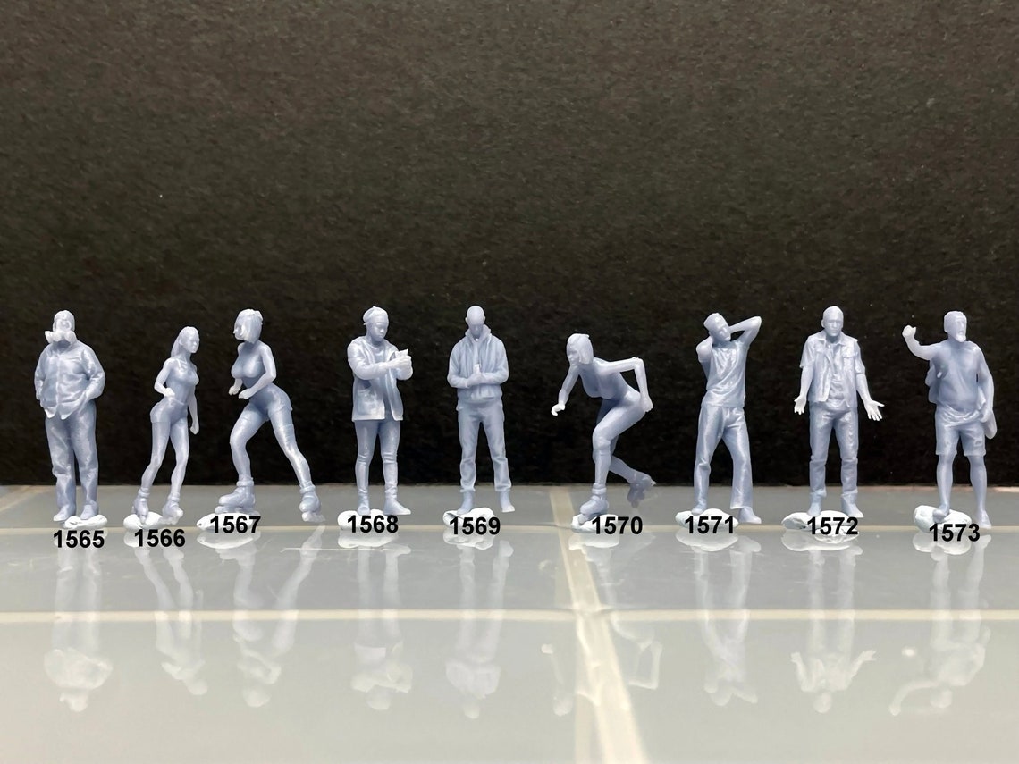 1:64 Miniature Human Figures Resin / Unpainted Great for - Etsy