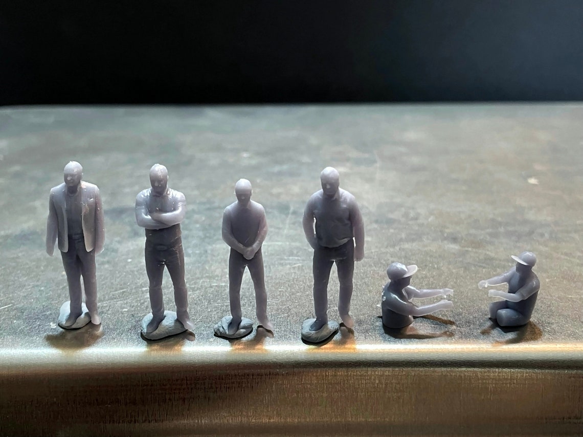 1:64 Miniature Human Figures Resin / Unpainted Great for - Etsy