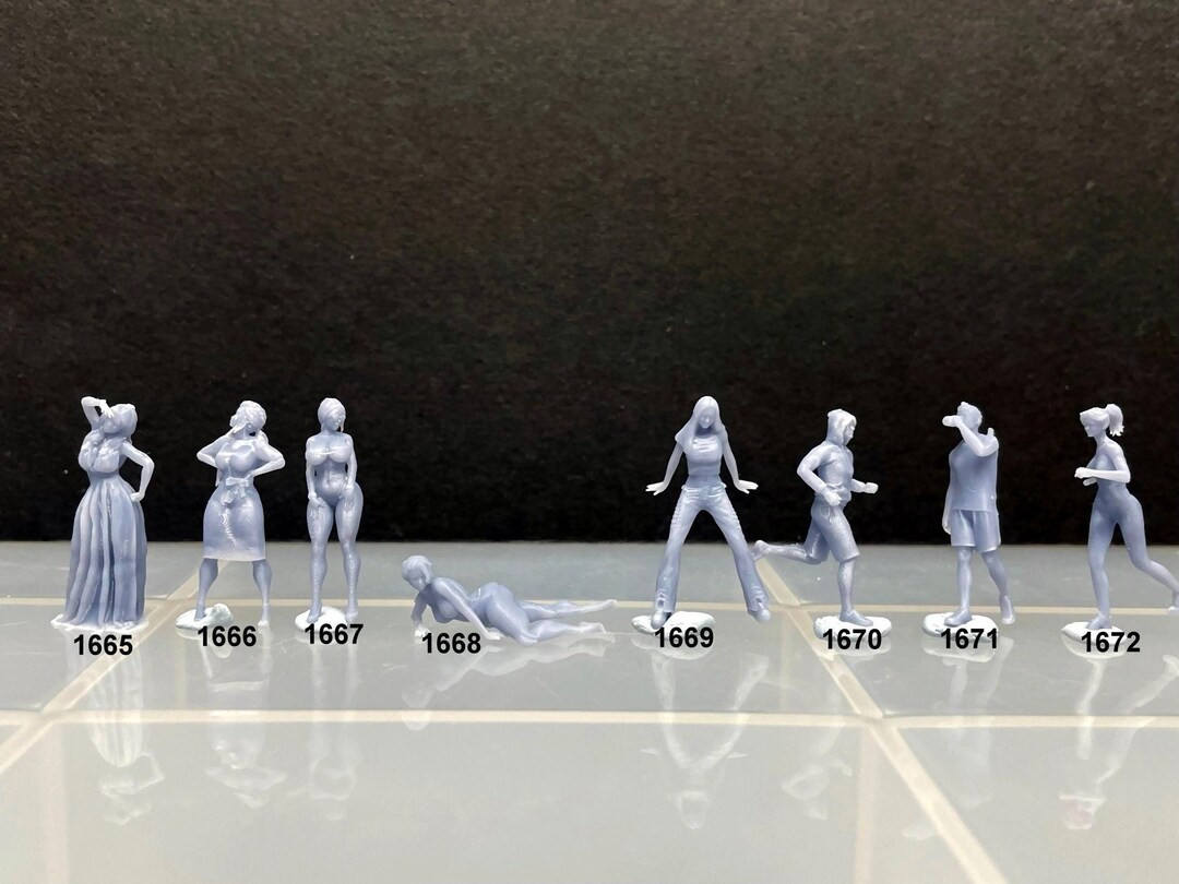 Double G 1:64 Miniature Human Figures - 3D Printed - Unpainted - Great ...