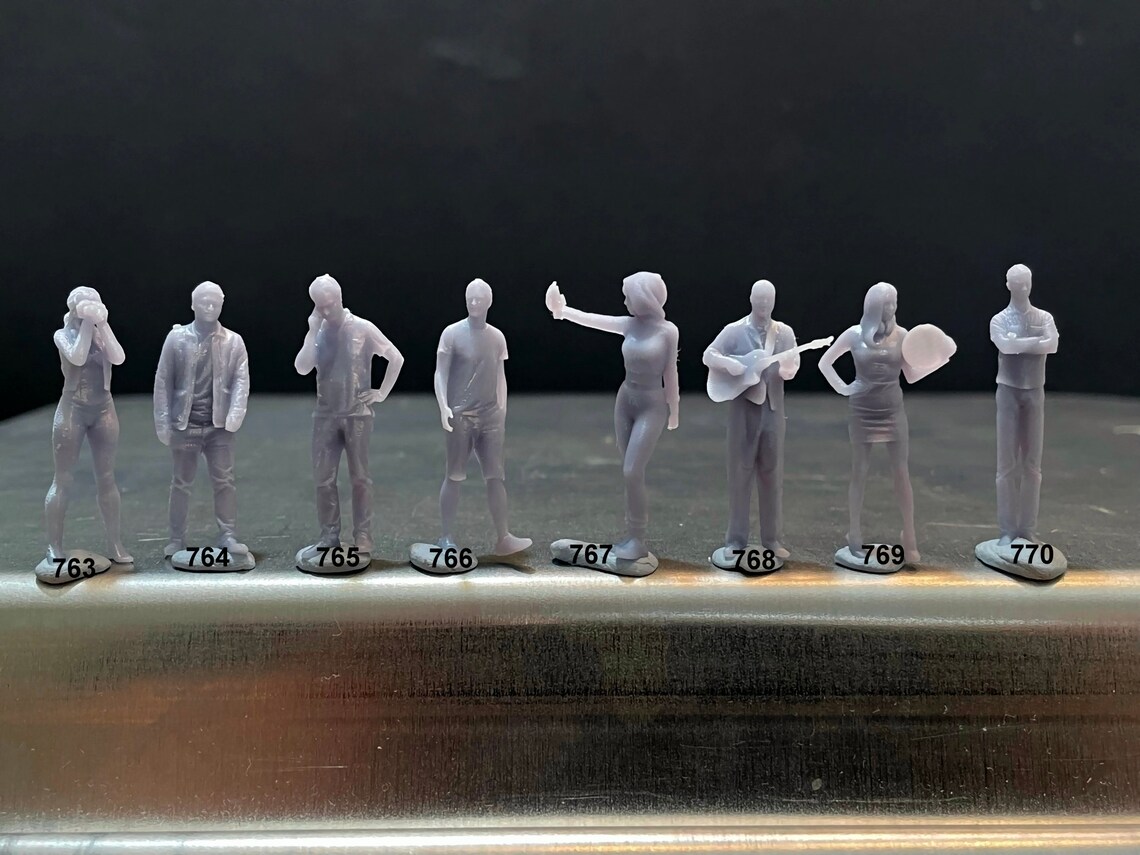 1:64 Miniature Human Figures Resin / Unpainted Great for | Etsy