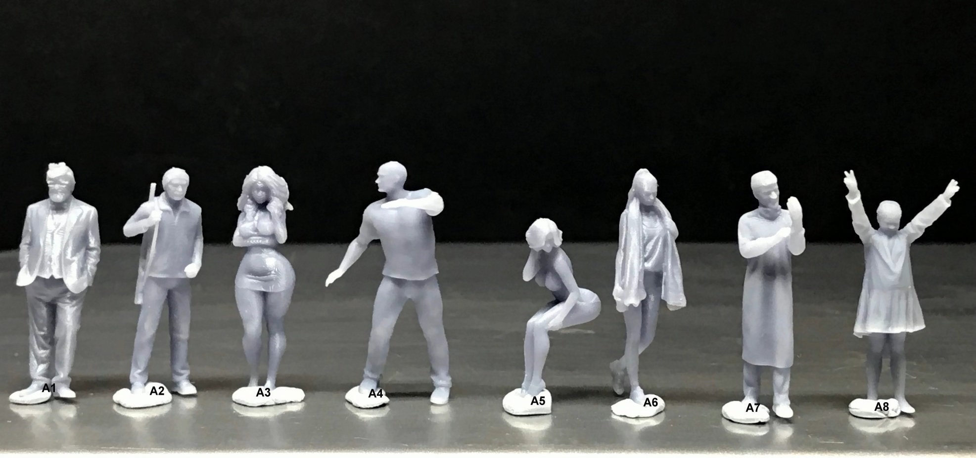 1:64 Scale Miniature People Resin / Unpainted Great for - Etsy UK