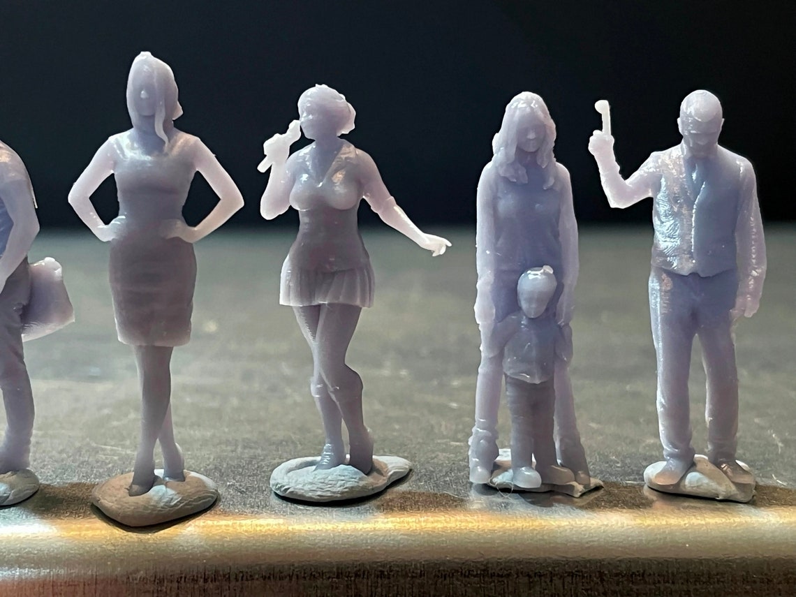 1:64 Miniature Human Figures Resin / Unpainted Great for - Etsy