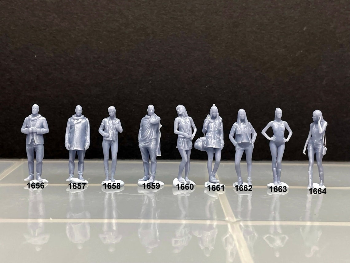 1:64 Miniature Human Figures Resin / Unpainted Great for - Etsy