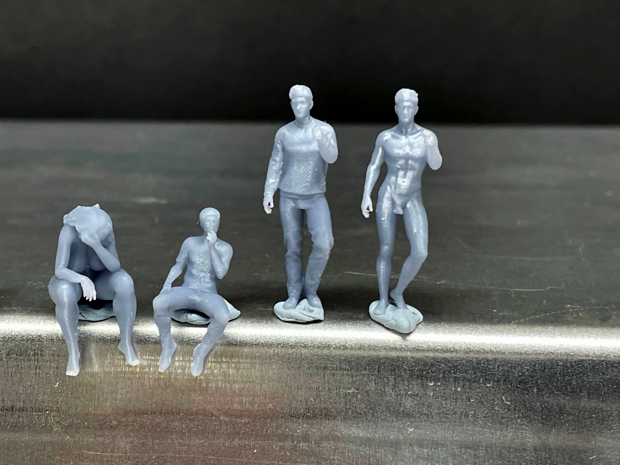 1:64 Scale Miniature People Resin / unpainted great for | Etsy