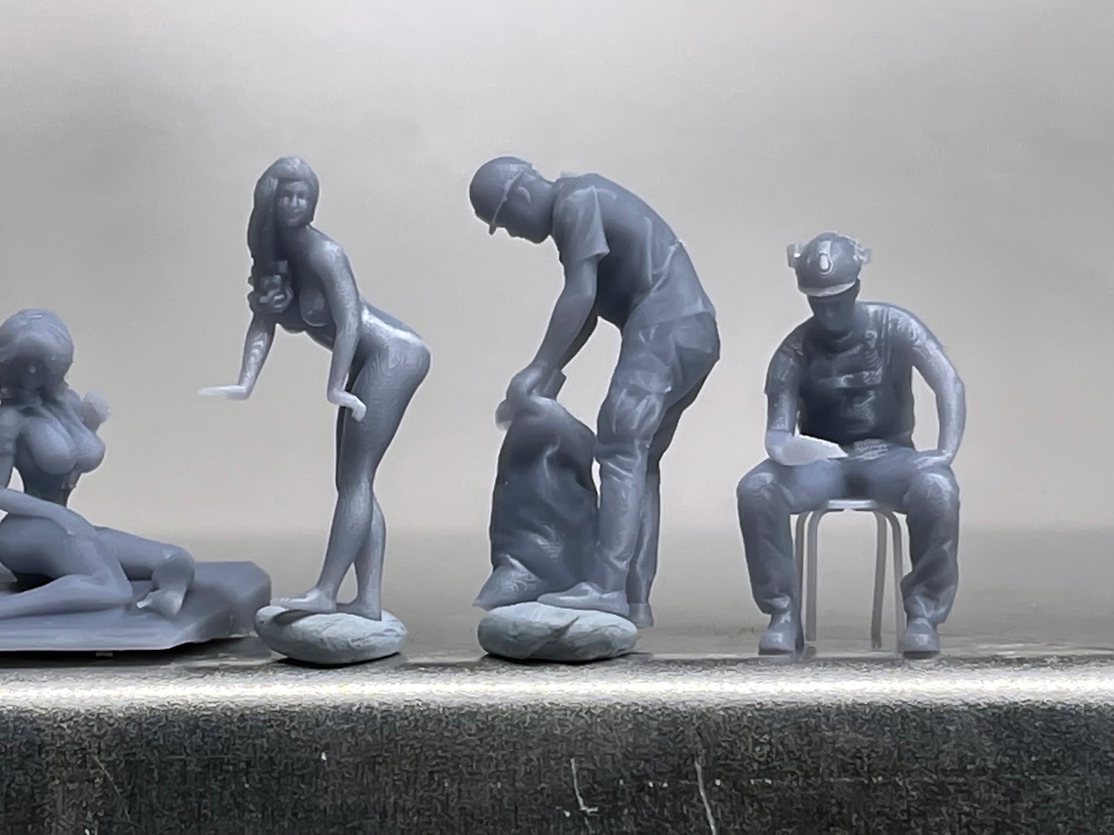 1:64 Miniature Human Figures Resin / Unpainted Great for - Etsy