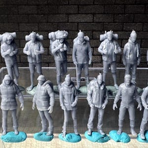 1:64 Miniature Human Figures Resin / Unpainted Great for Dioramas Hot ...