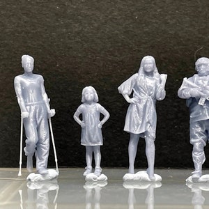1:64 Miniature Human Figures Resin / Unpainted Great for Dioramas / Hot ...