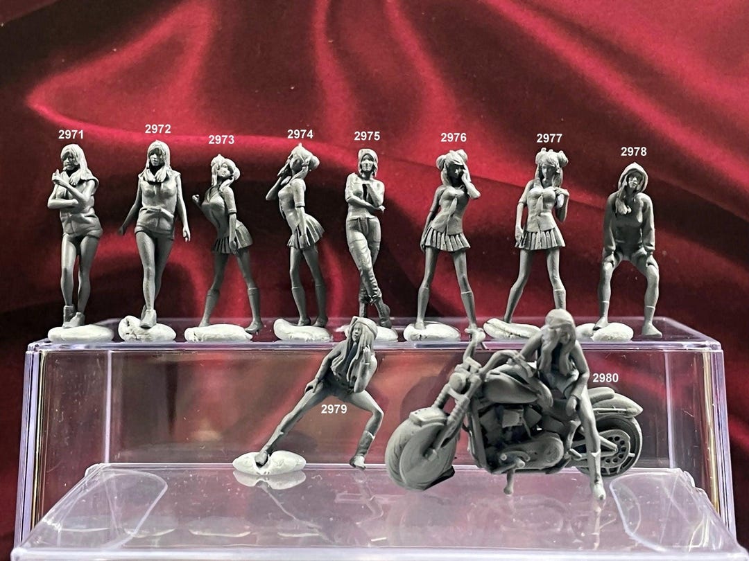 1:64 Miniature Human Figures - Resin / Unpainted - Great for Dioramas ...