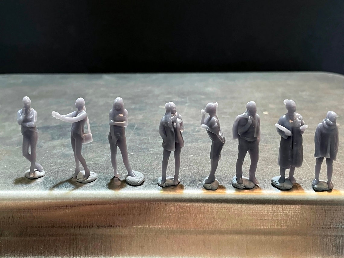 1:64 Miniature Human Figures Resin / Unpainted Great for | Etsy