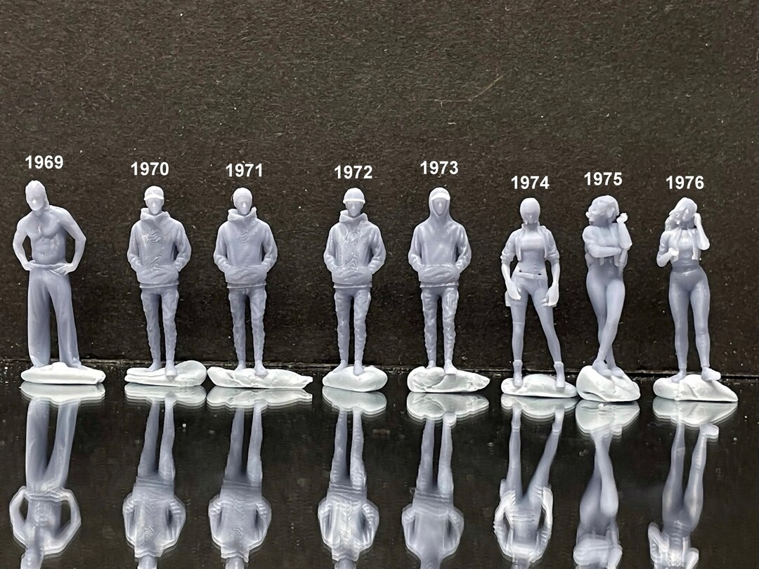 1:64 Miniature Human Figures Resin / Unpainted Great for Dioramas / Hot ...