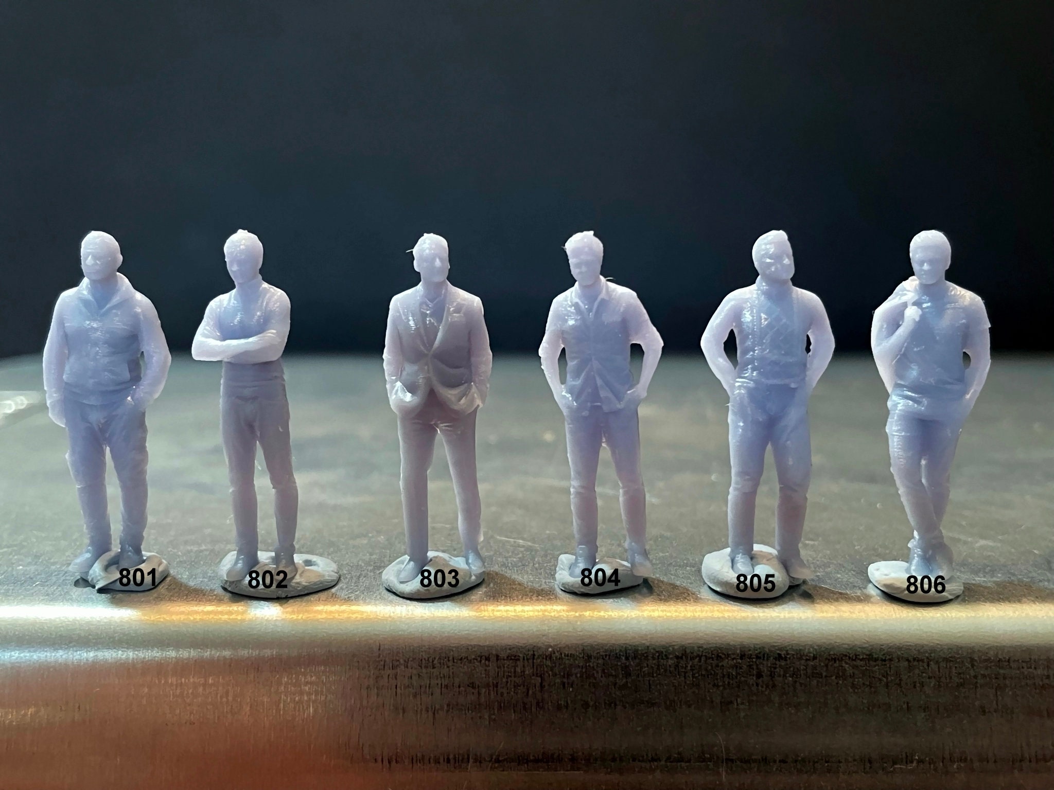 1:64 Miniature Human Figures Resin / Unpainted Great for - Etsy UK