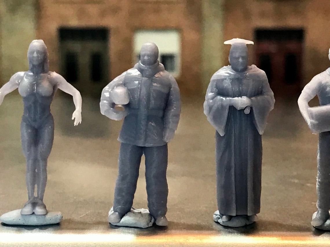 1:64 Scale Miniature People Resin / unpainted great for | Etsy