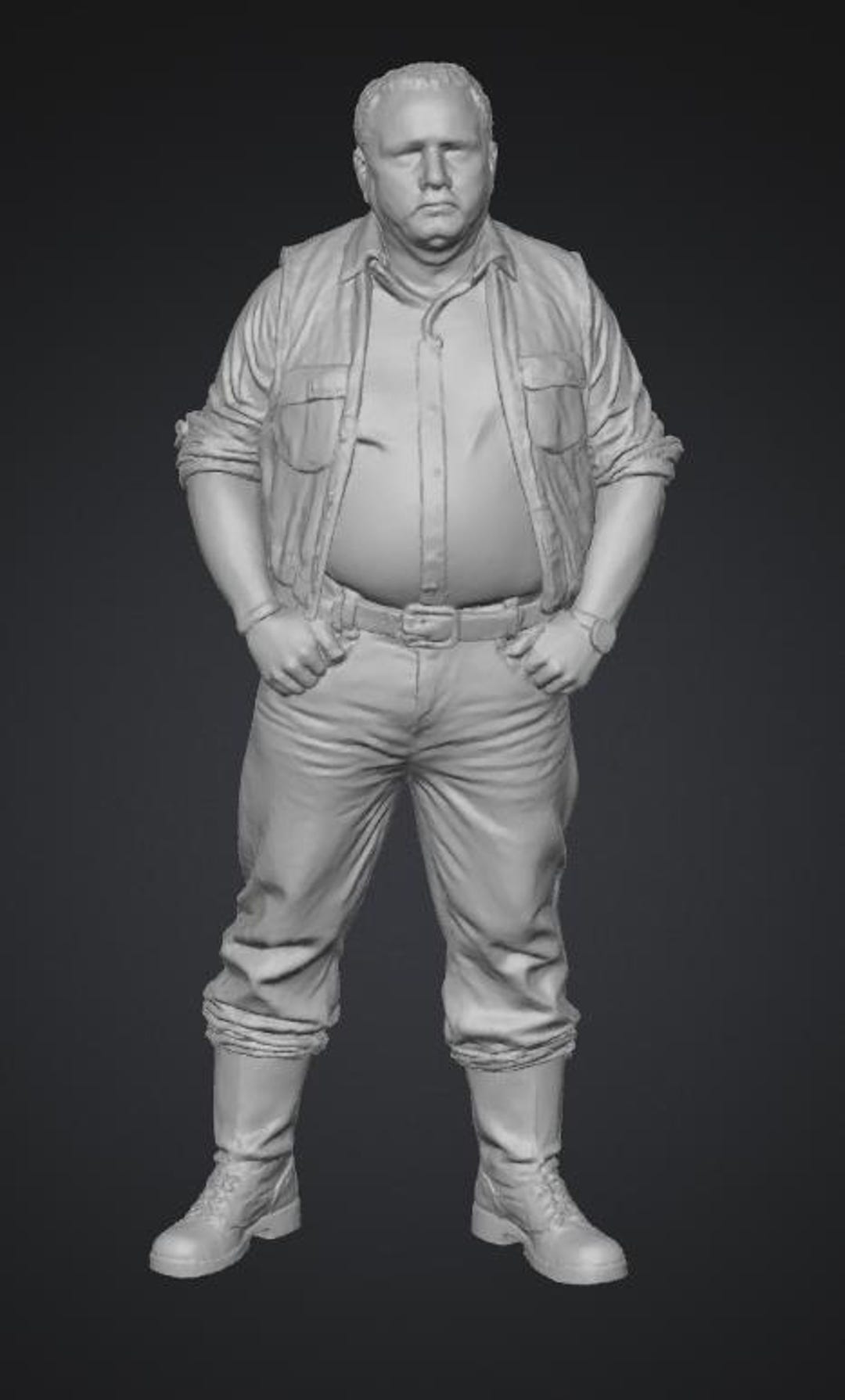 3D Model Older Truck Driver in STL Format - Etsy