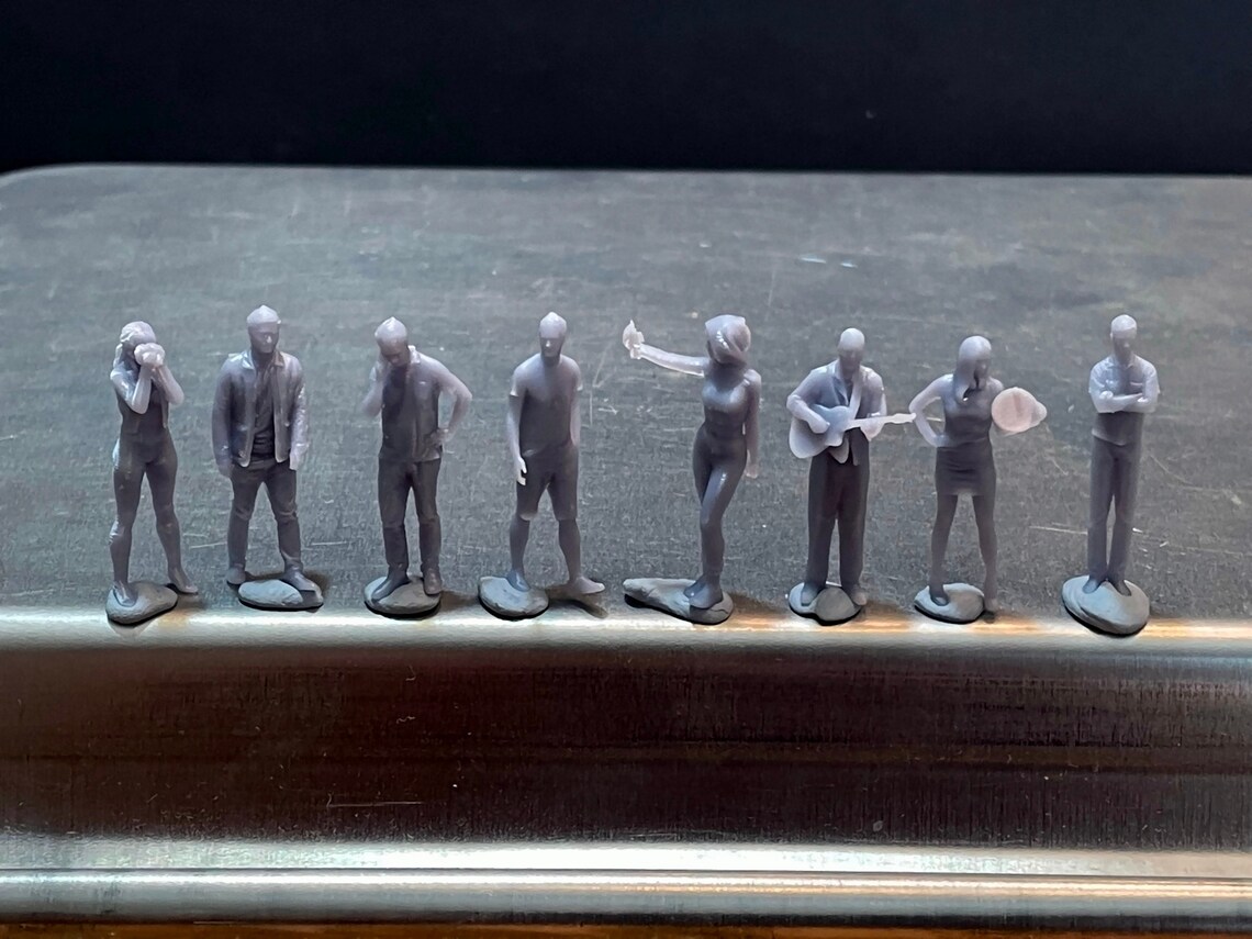 1:64 Miniature Human Figures Resin / Unpainted Great for | Etsy