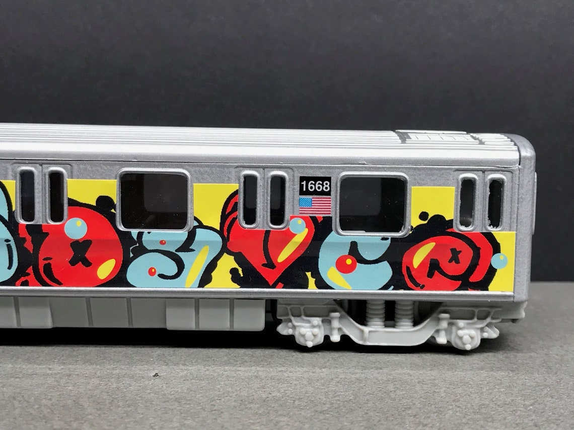 Graffiti Riddled Subway Train Car - Standard Graffiti, Under 7" Long ...