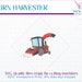 Red Corn Harvester SVG Clipart, Vector Clip Art, Modern Truck SVG File ...