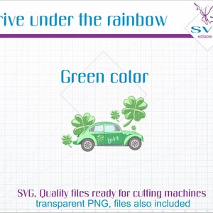 Rainbow Car SVG Clipart, Vector Car Clip Art, Cars SVG File, Colorful ...