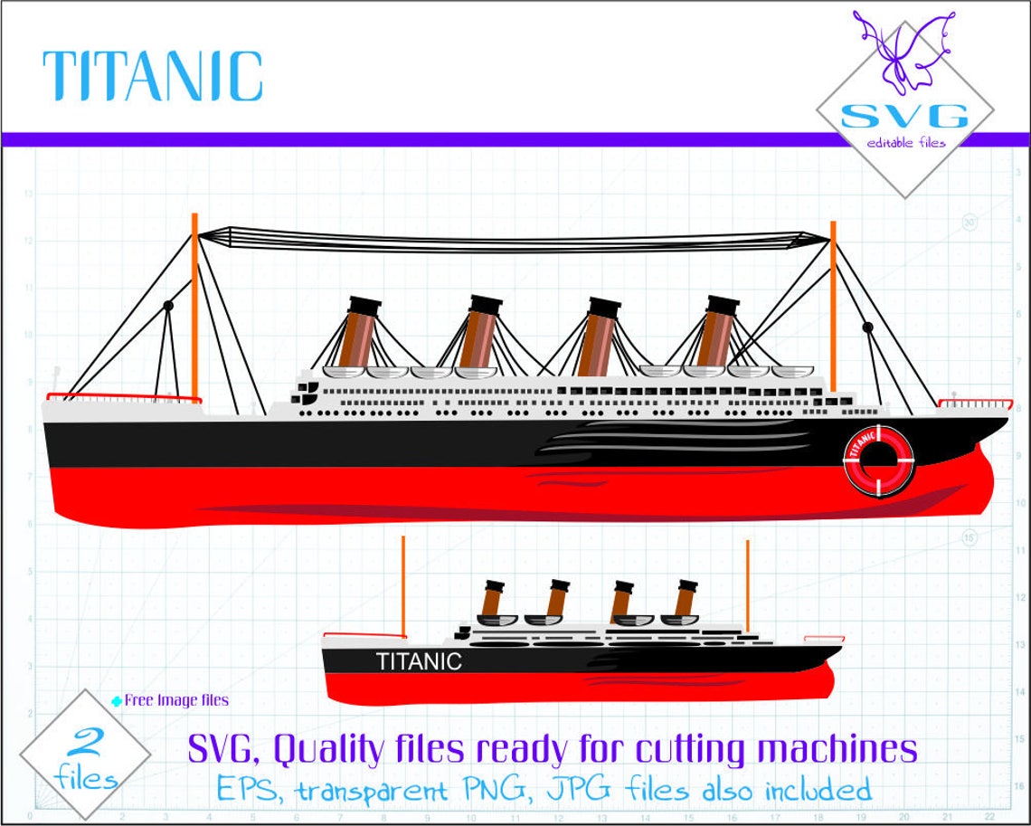 SVG, Titanic Art, Titanic Ship, Cut File, Ship SVG File, Ship Clip Art ...