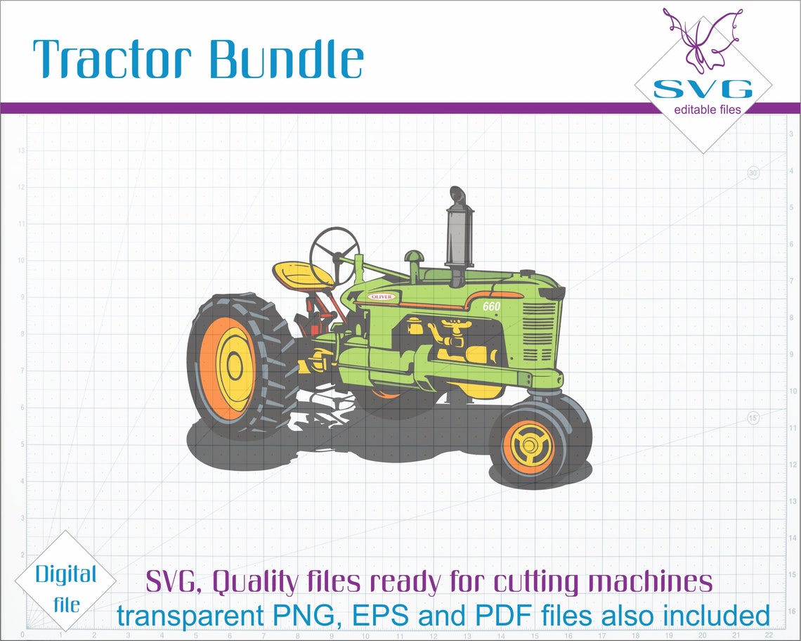 Farming SVG, Tractor PNG Clipart, Vector Clip Art, Modern Trucks SVG ...