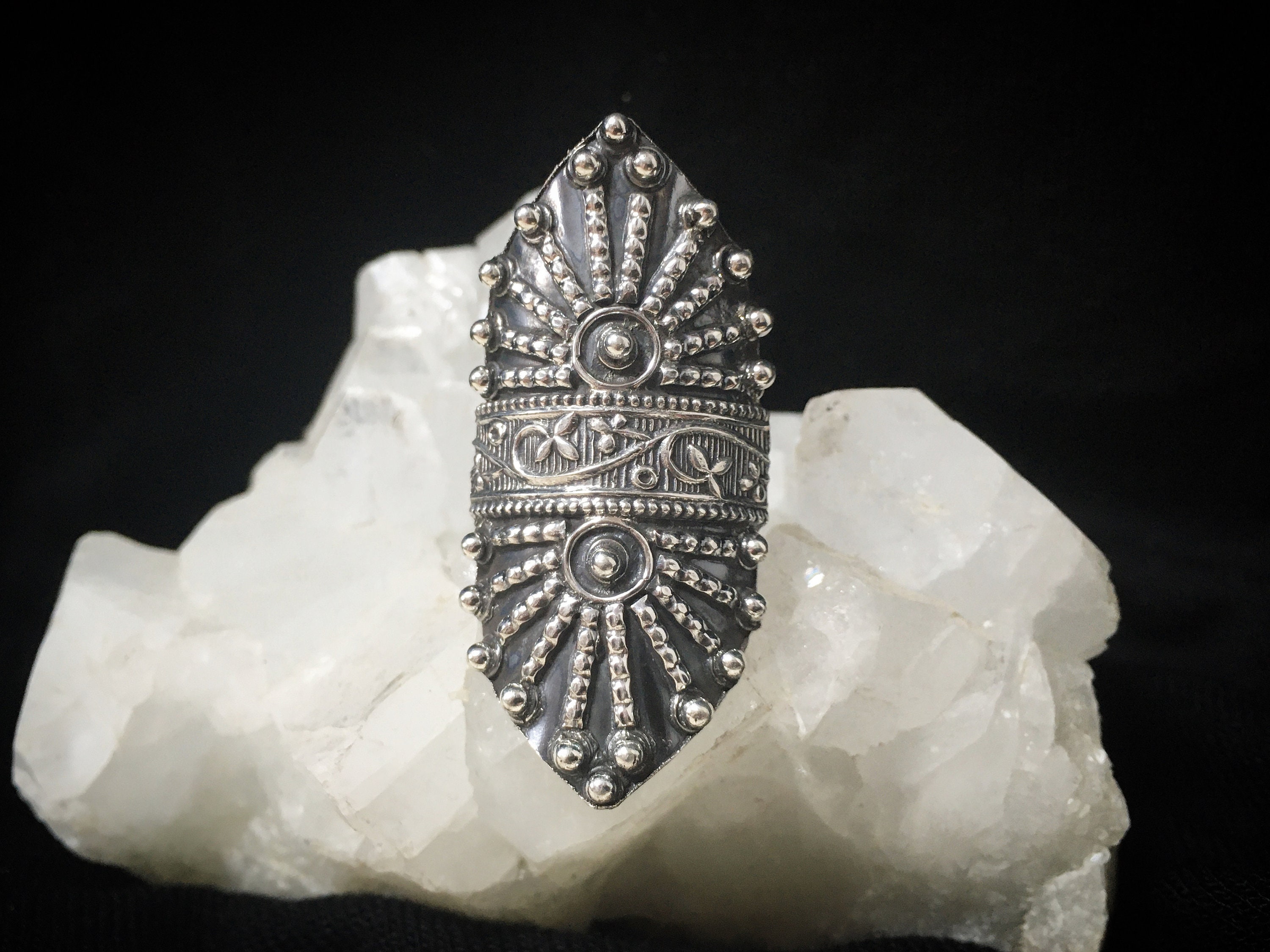 Armor maxi silver ring