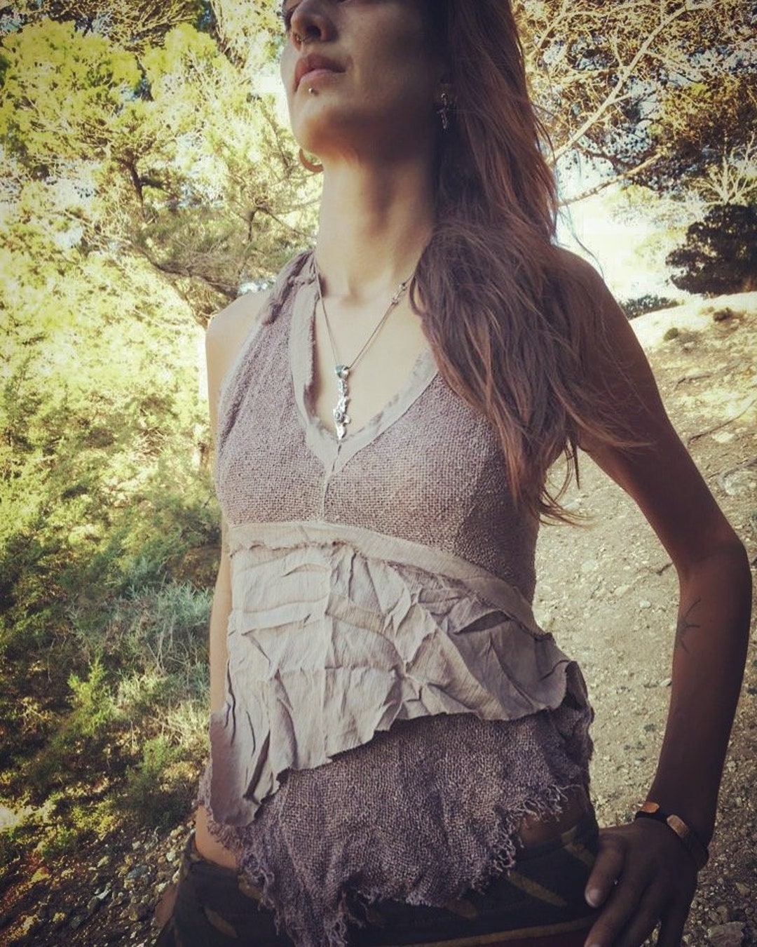 Silky Hemp Boho Pixie Top, Free Size - Etsy