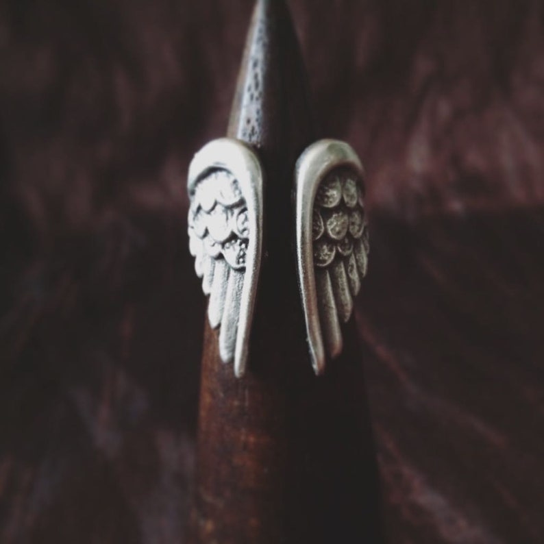 Wings Ring, Angel Wings, Open Wings, Silver Plated Ring, Adjustable ...