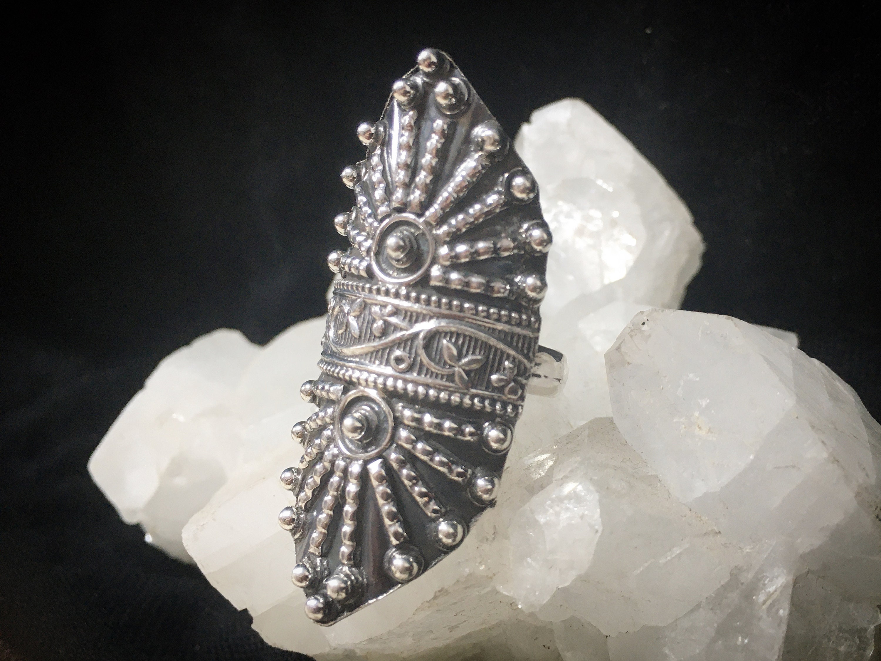 Armor maxi silver ring