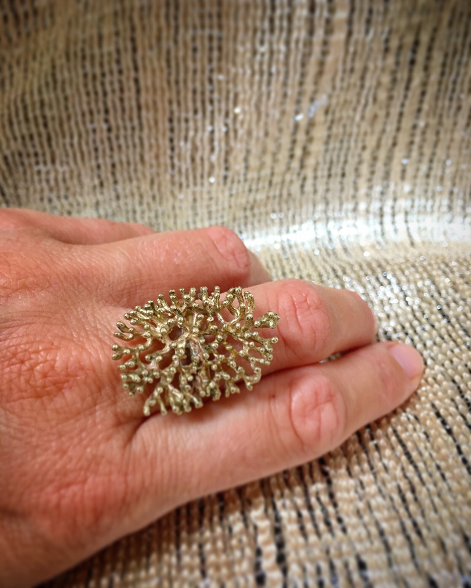 Coral Ring Reef Coral 3D Ring Nature Jewelry Adjustable | Etsy