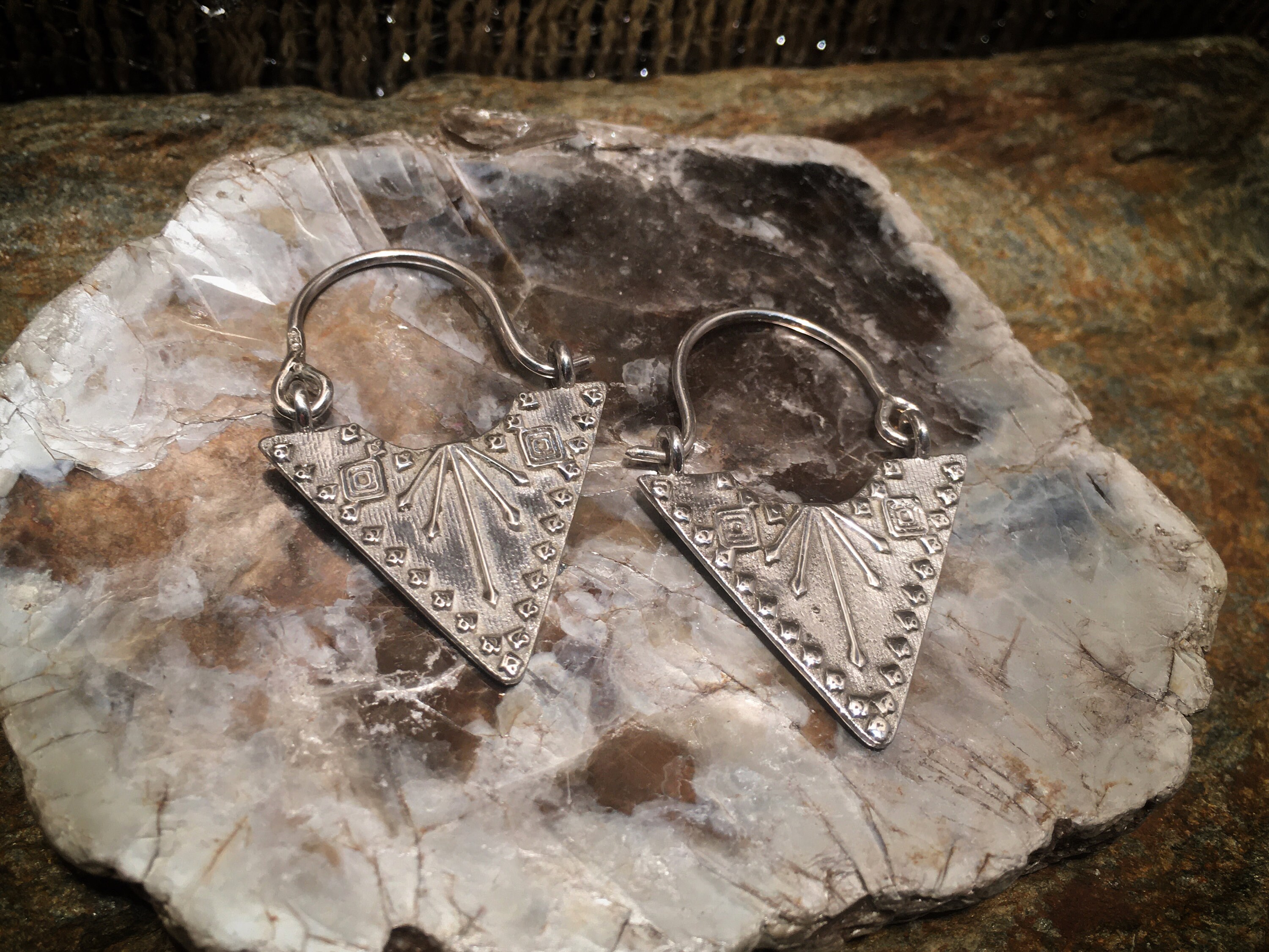 Native silver earrings