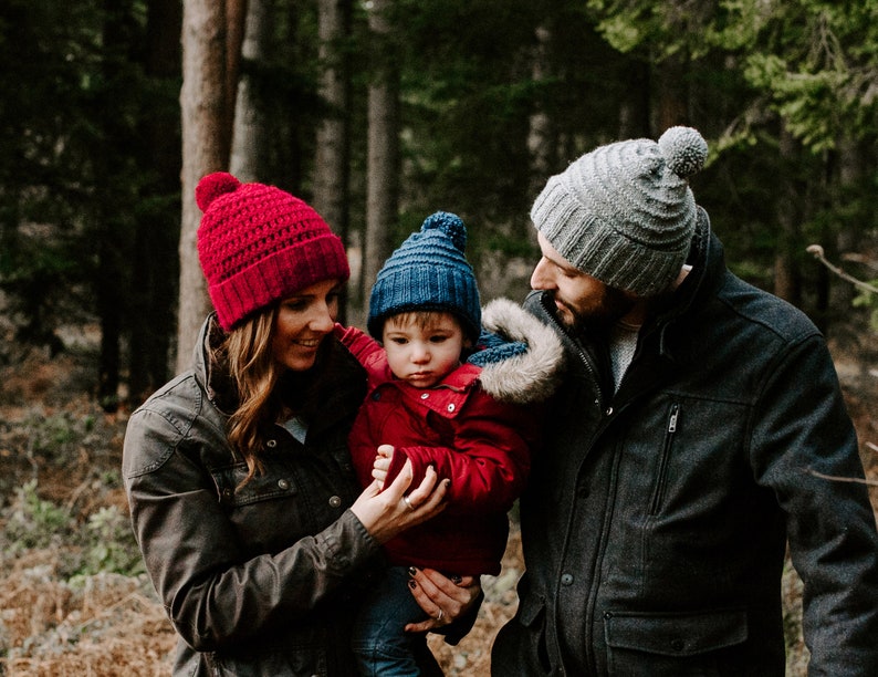Forest Duo Hats Worked in the Round Five Sizes Two Hats in One - Etsy