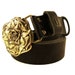Leather Belt With Brass Buckle rose Belt With Flowers Rose - Etsy