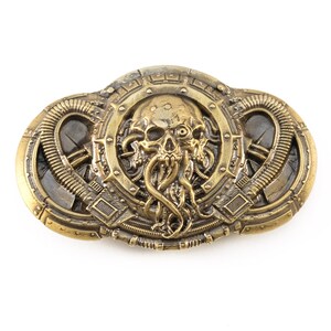 Leather Belt With Brass Buckle alien Steampunk - Etsy