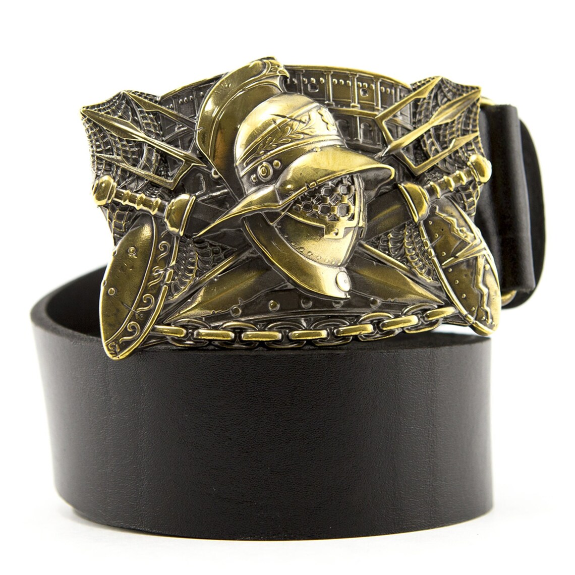 Leather Belt With Brass Buckle Gladiator, Ancient Rome Slave Warrior ...