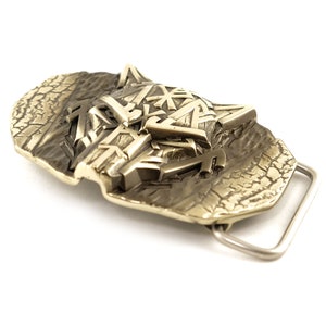 Runic Wolf Belt Buckle, Scandinavian Old Norse Celtic Wild Animal ...