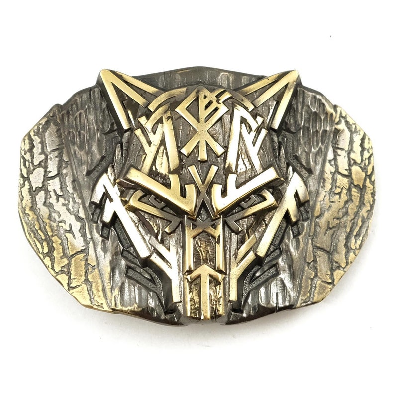 Runic Wolf Belt Buckle Scandinavian Old Norse Celtic Wild - Etsy