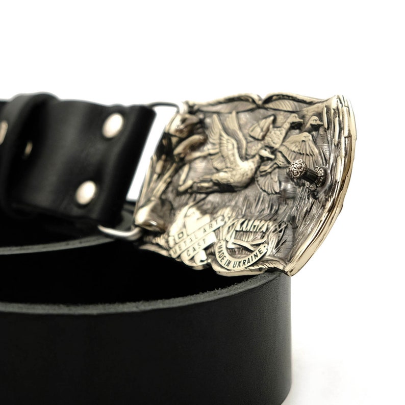 Duck Hunting German Silver Belt Buckle, Trophy Duck Season Hunter Gift ...