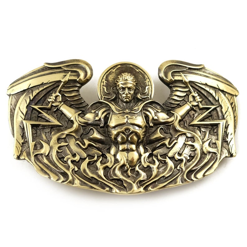 Archangel Uriel Belt Buckle Saint Uriel Auriel Christian - Etsy