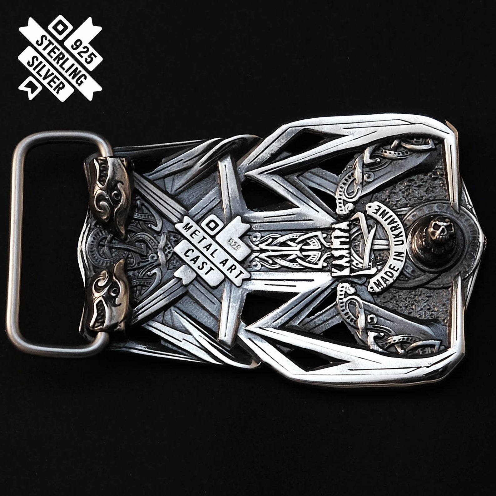 Belt Buckle Thor's Hammer, Scandinavian Old Norse Viking Mjolnir ...