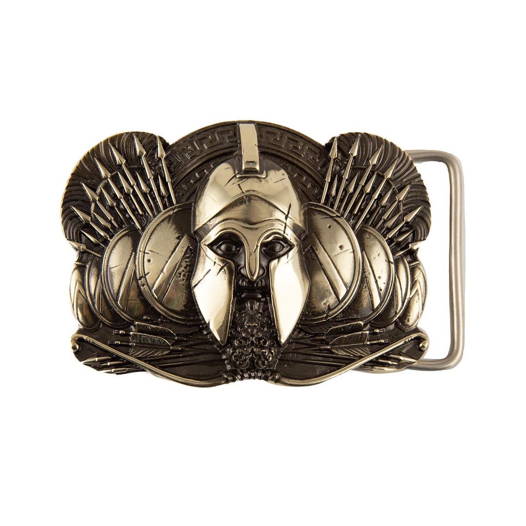 Spartan Warrior Belt Buckle, Military Ancient Greece Spartan Warrior ...