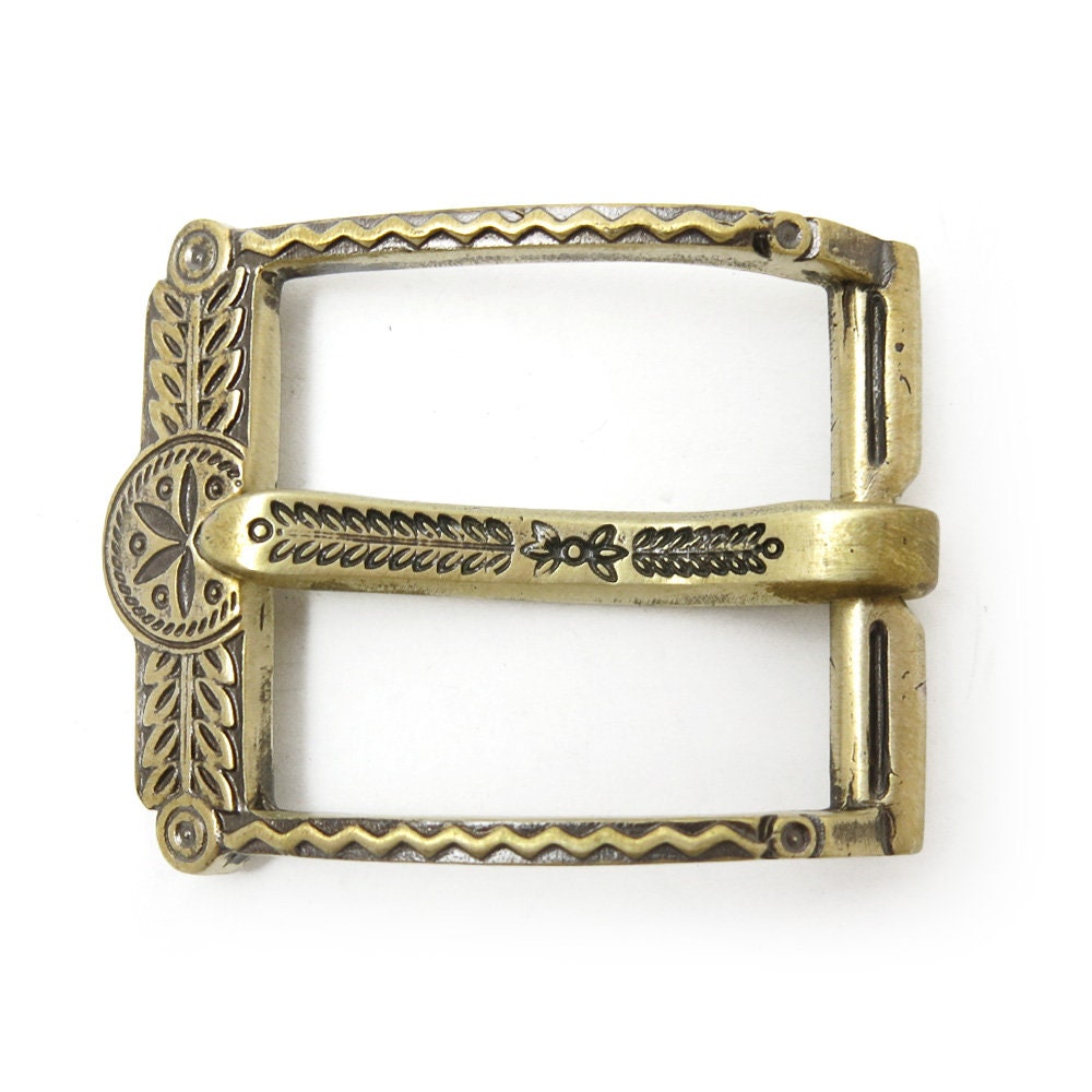 Leather Belt With Solid Belt Buckle Spring Sun, Pagan Pre-christian ...