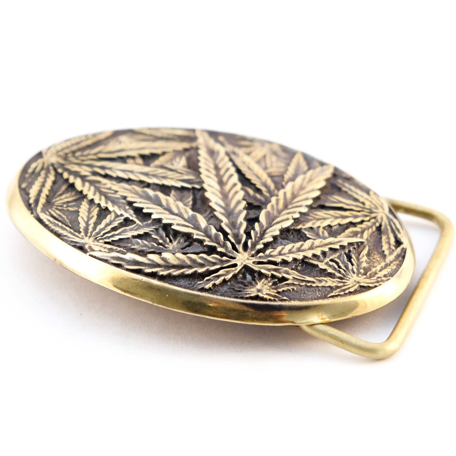 Cannabis Leaf Solid Brass Belt Buckle Marijuana Weed Leaf - Etsy