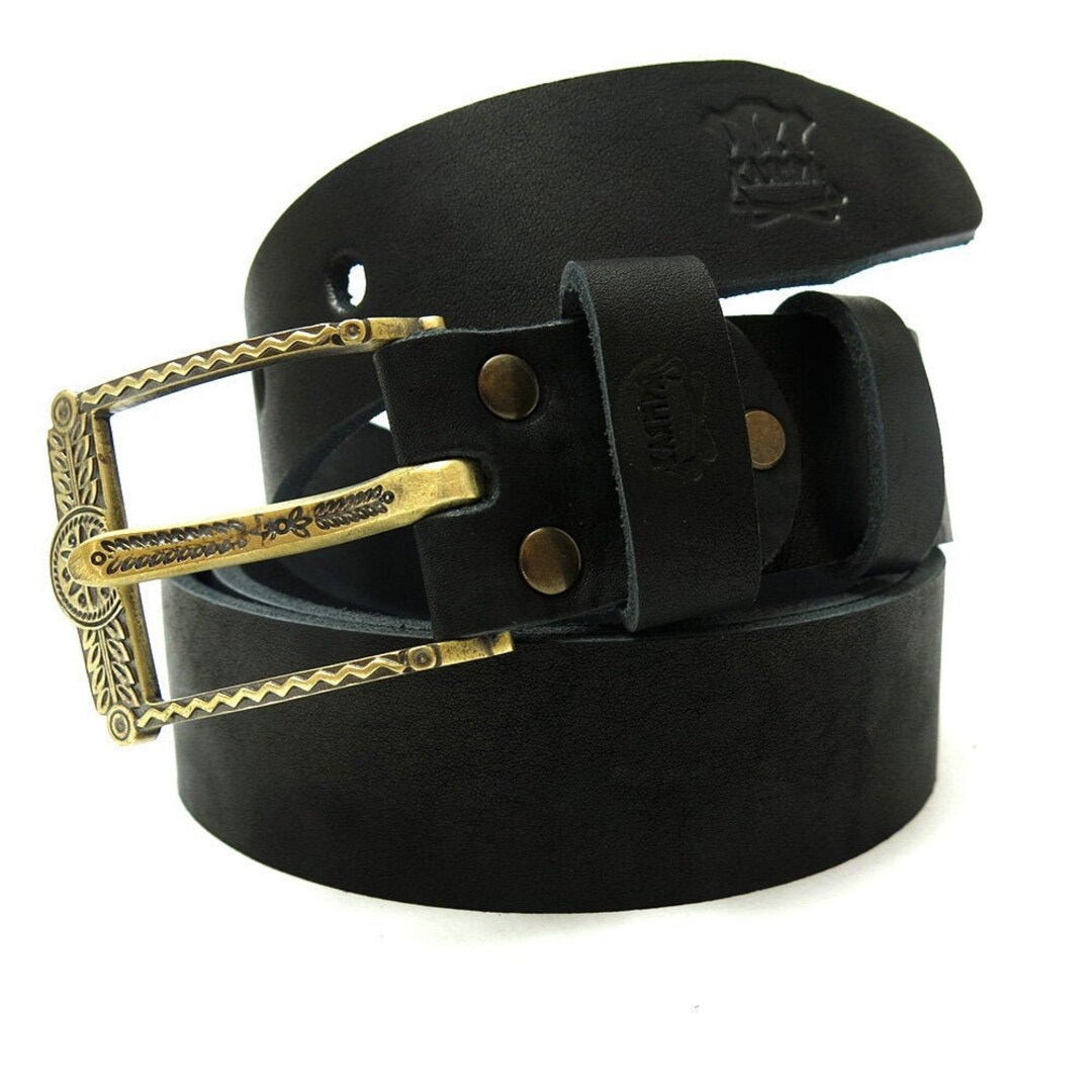 Leather Belt With Solid Belt Buckle Spring Sun, Pagan Pre-christian ...