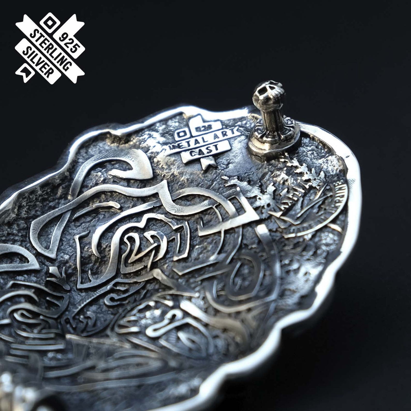 Grizzly Bear Belt Buckle, Wild North American Brown Bear Solid 925 ...