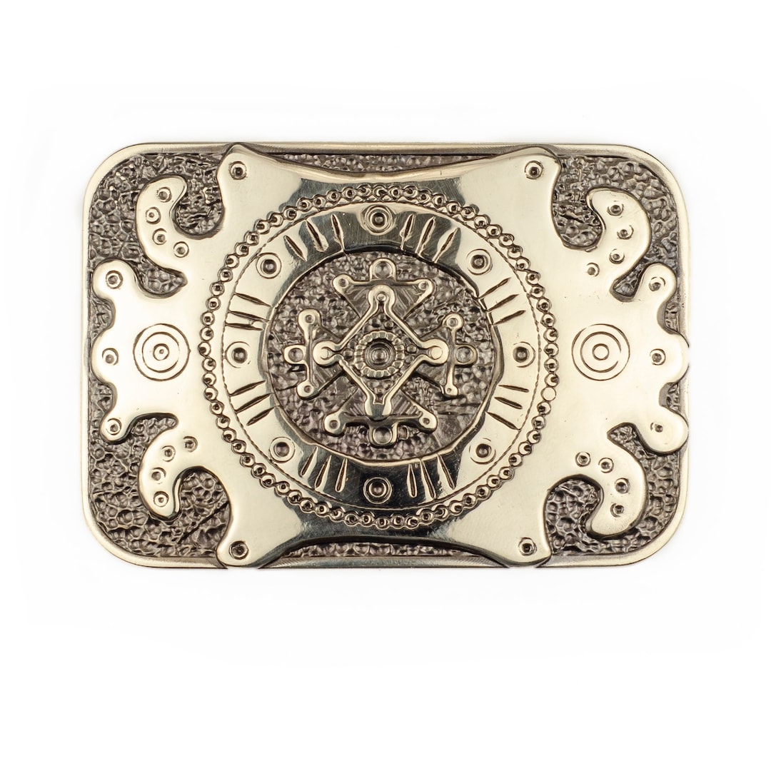 Belt Buckle Pre-christian Mascot German Silver Sun Cross, Ornamental ...