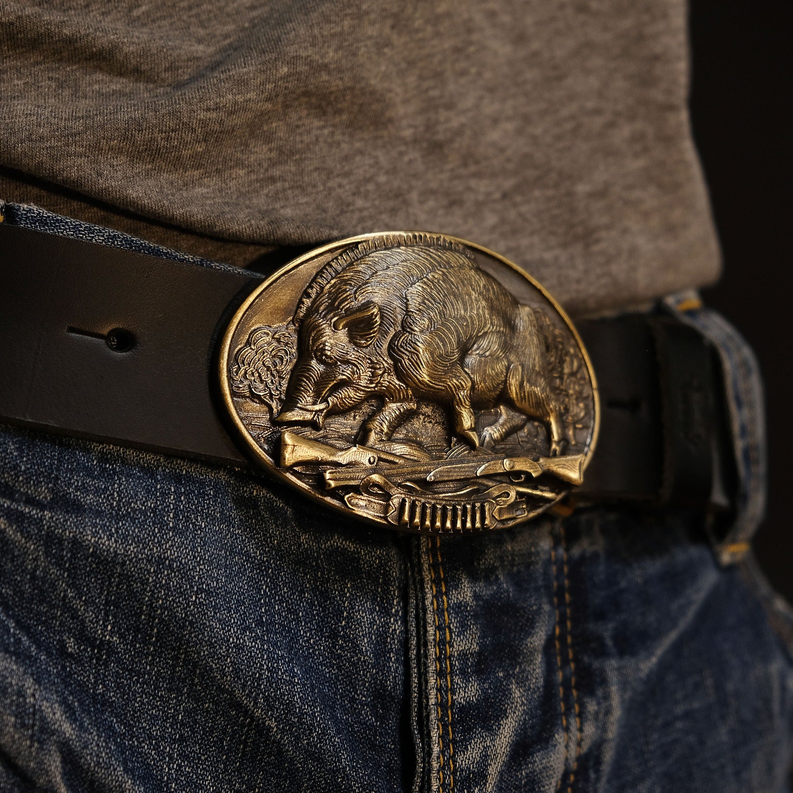 Wild Boar Belt Buckle Handmade Hunter Trophy Wild Boar | Etsy