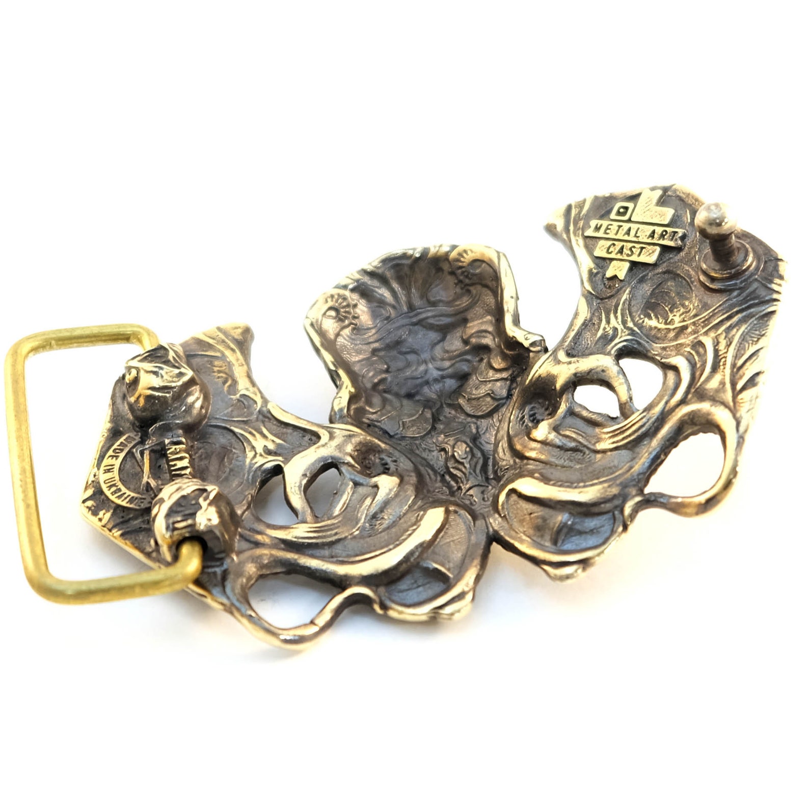 Leather Belt With Cthulhu Buckle Underwater Mythical Monster - Etsy